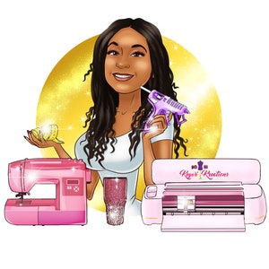 Crafter Logo With Cutting Machine - Custom Portrait for Your Business ...