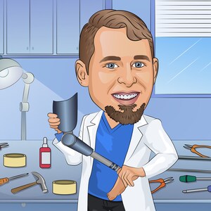 Prosthetist Gift - Custom Caricature Portrait From Your Photo ...