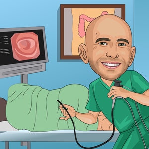 Colonoscopy Tech Gift - Custom Caricature From Photo - Etsy