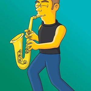 Tuba Player Gift Portrait as Cartoon Character / Tuba Art / Tuba Gift ...