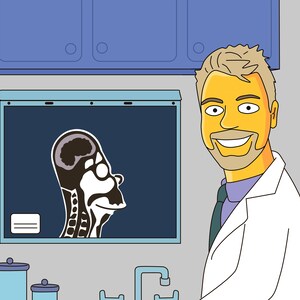 Radiologist Gift - Custom Portrait as Yellow Character / Radiographer ...