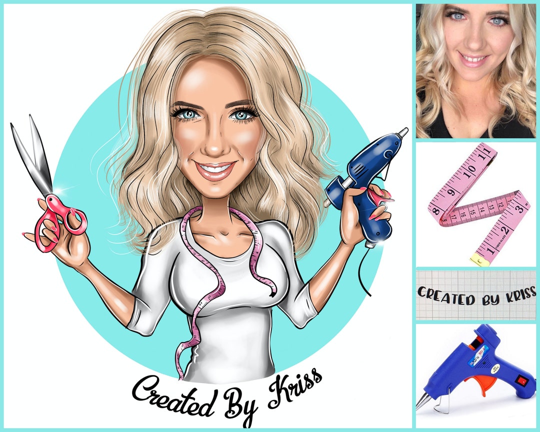 Crafter Logo Design - Custom Cartoon Portrait for Your Business Logo ...