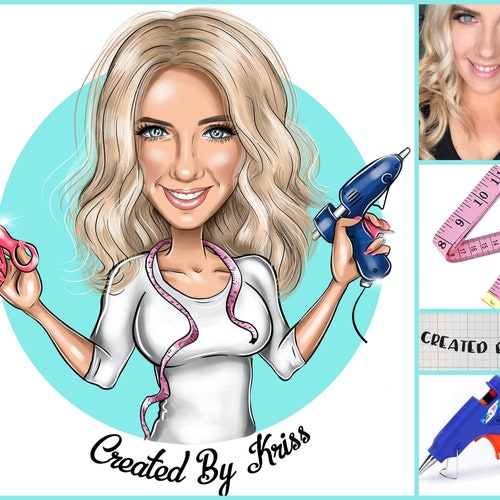 Crafter Logo Design Custom Cartoon Portrait for Your - Etsy