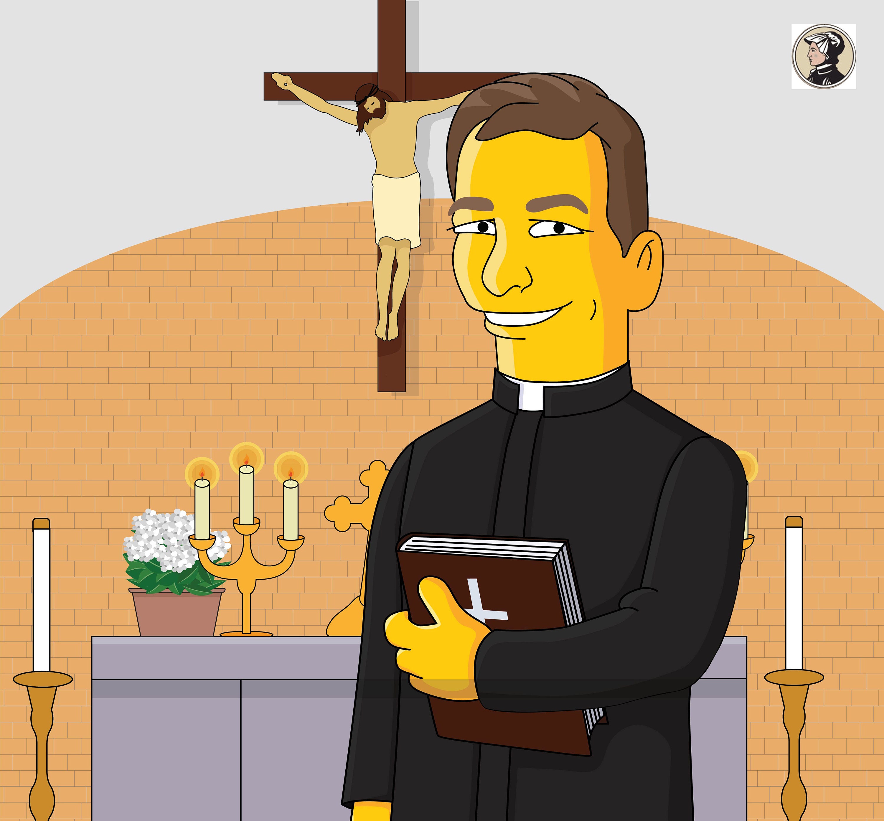 Chaplain Gift Custom Portrait as Cartoon Character From - Etsy