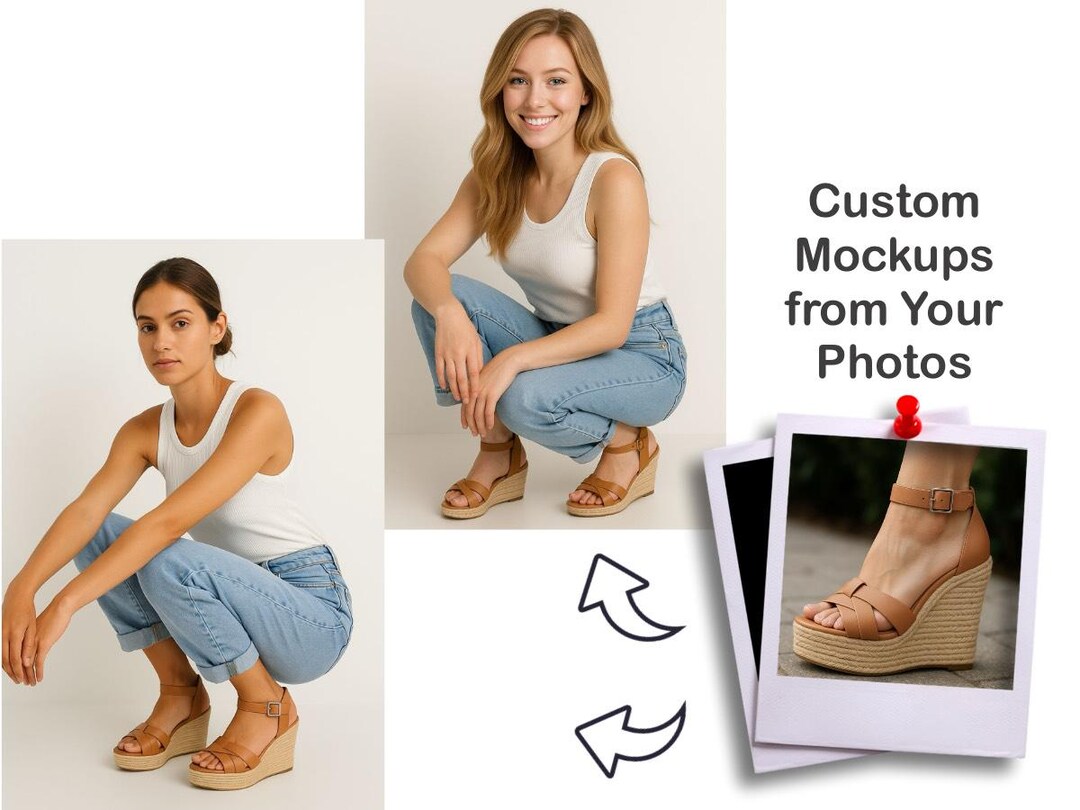 Custom Shoe Mockup: Photo-realistic Model Wearing Your Design - Etsy