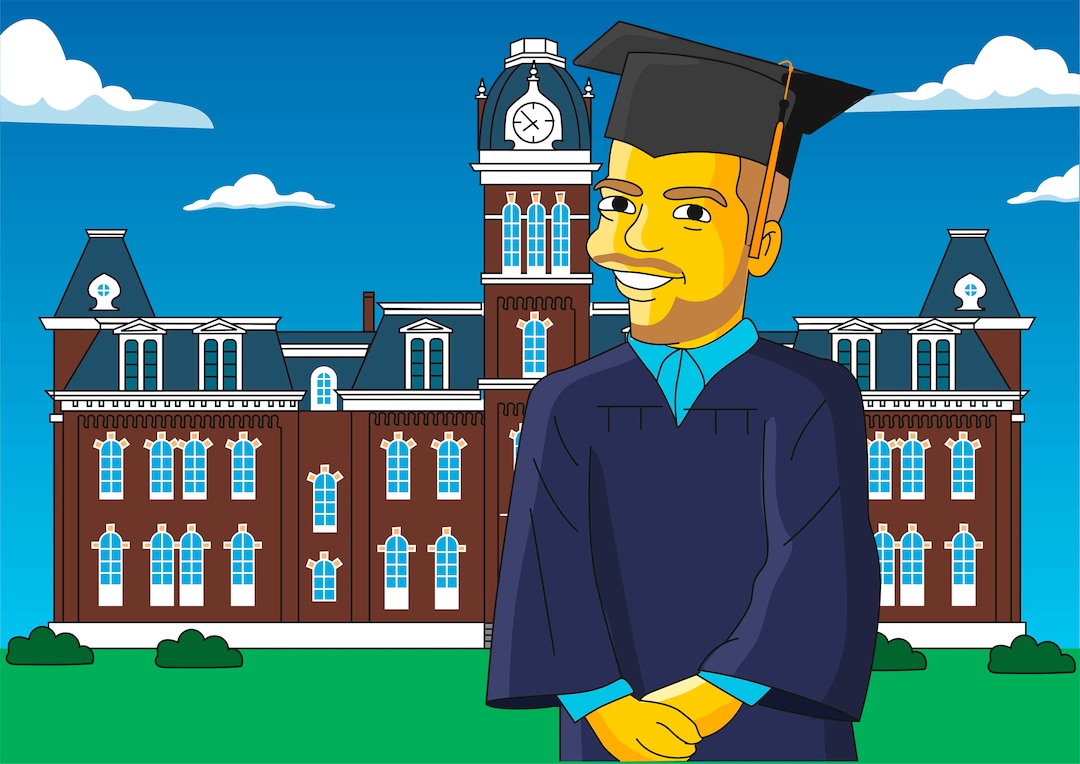 MBA Student Gift - Custom Portrait as Cartoon Character, Business ...