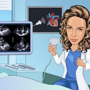 Cardiac Echo Tech Gift - Custom Caricature Portrait From Your Photo ...