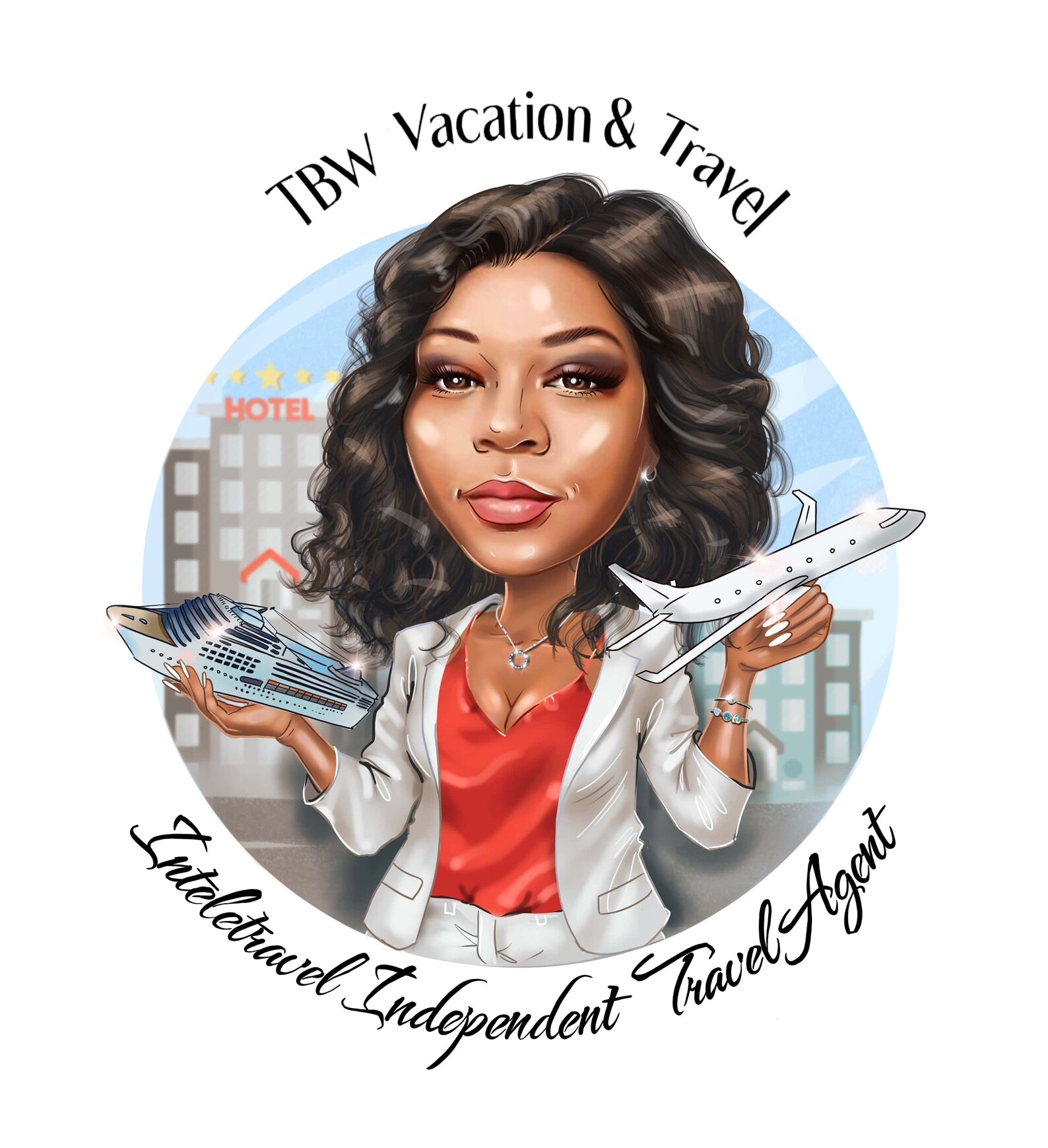 Travel Agent Logo Custom Portrait for Your Business Logo / - Etsy