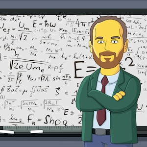 Math Teacher Gift - Custom Portrait as Cartoon Character ...