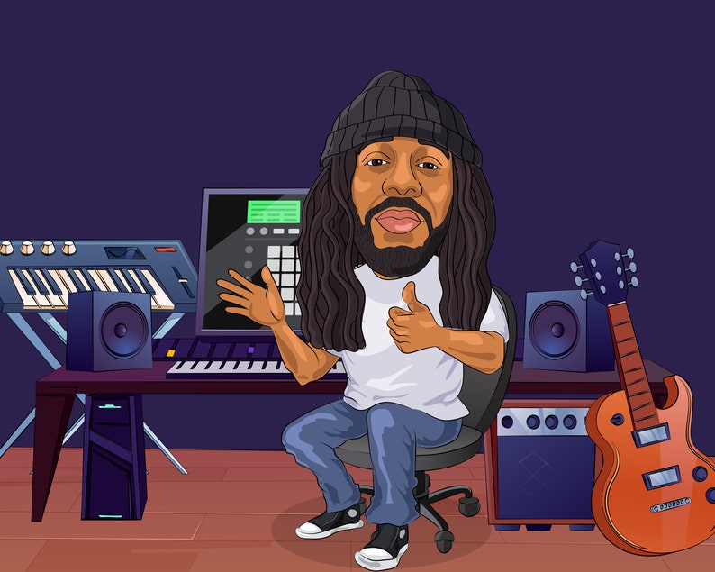 Songwriter Gift - Custom Caricature From Photo, Song Writing, Song ...