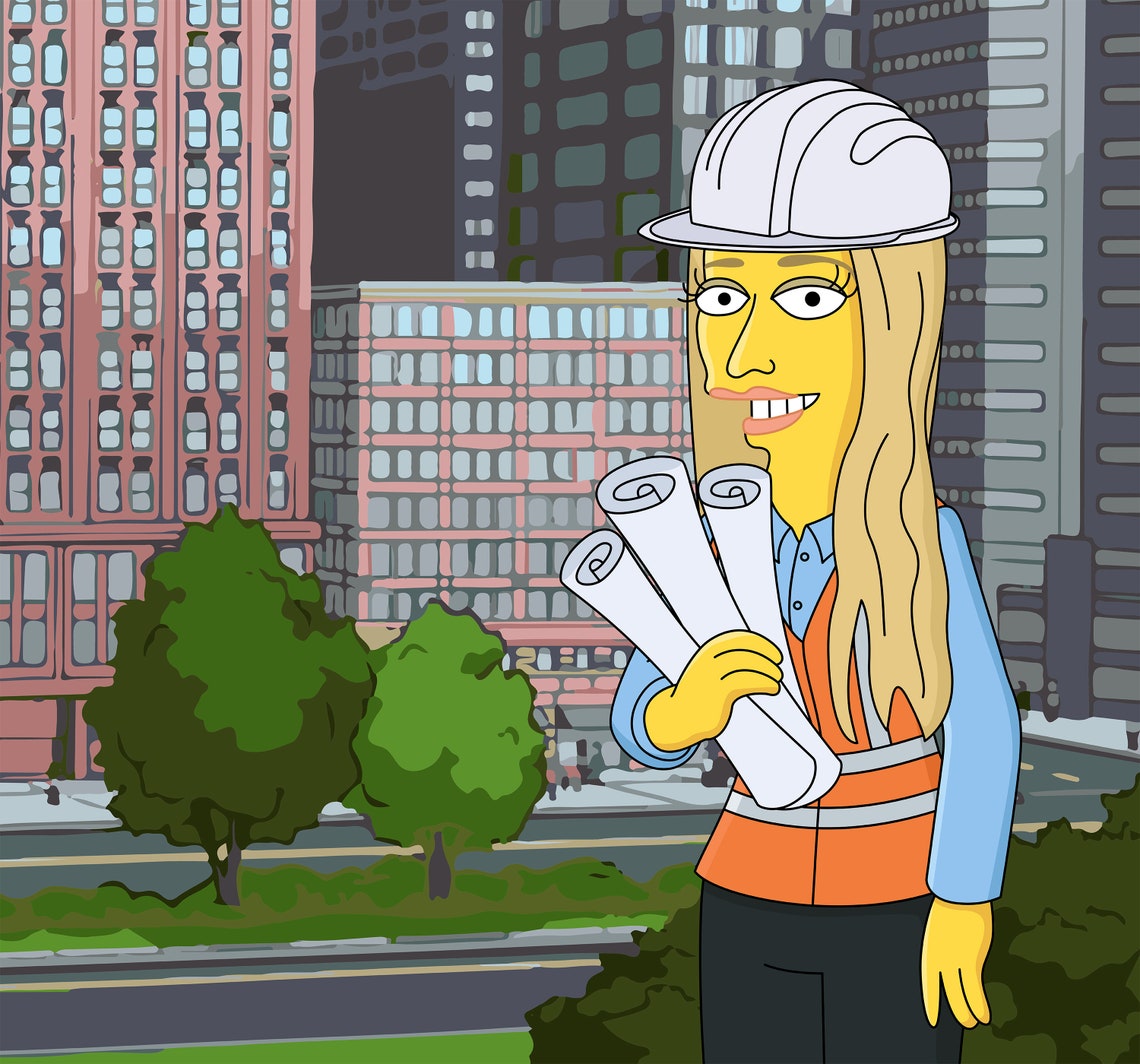 Engineering Student Gift - Custom Portrait as Cartoon Character ...