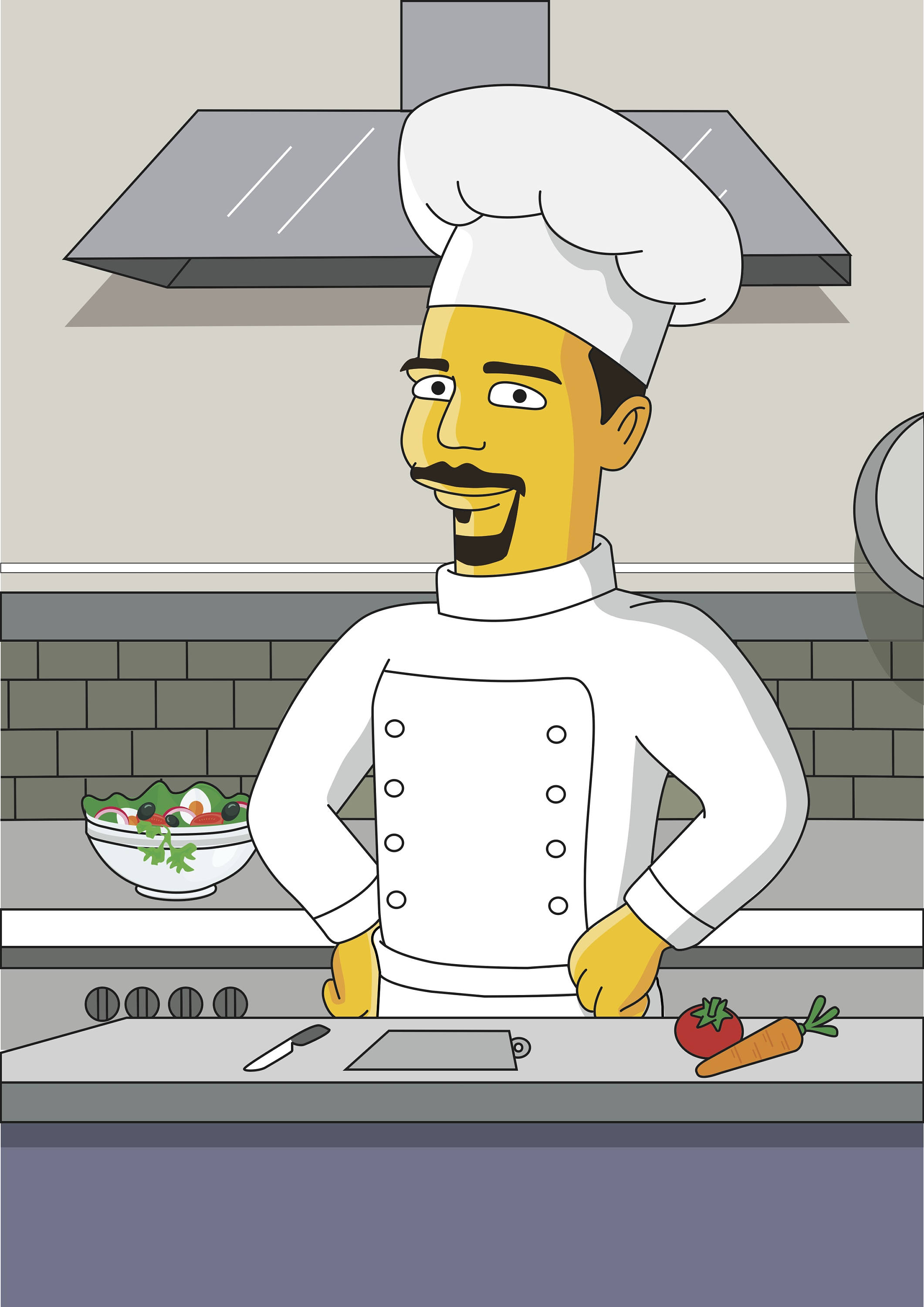 Chef Gift Custom Portrait as Yellow Character / Custom Chef - Etsy