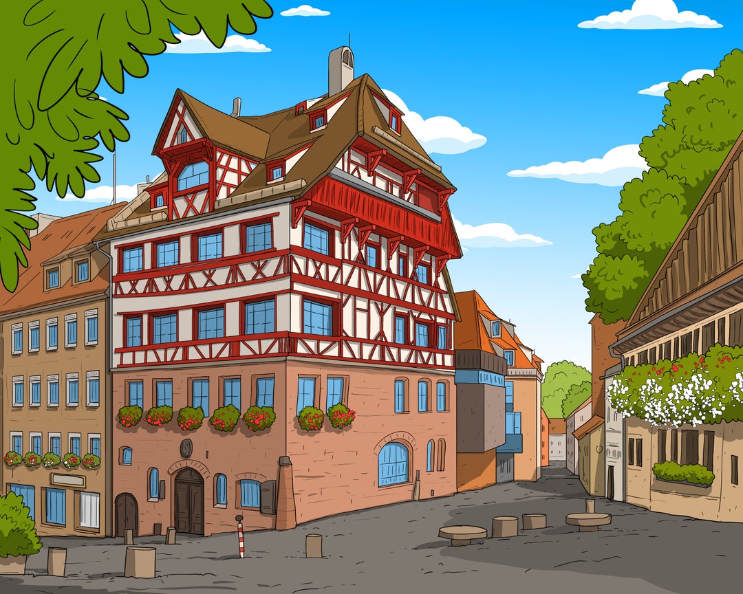 Nuremberg Gift - Custom Yellow Cartoon Portrait From Photo, Nürnberg - Etsy