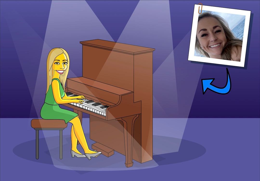 Celesta Player Gift - Portrait as Cartoon Character / Celesta Art ...