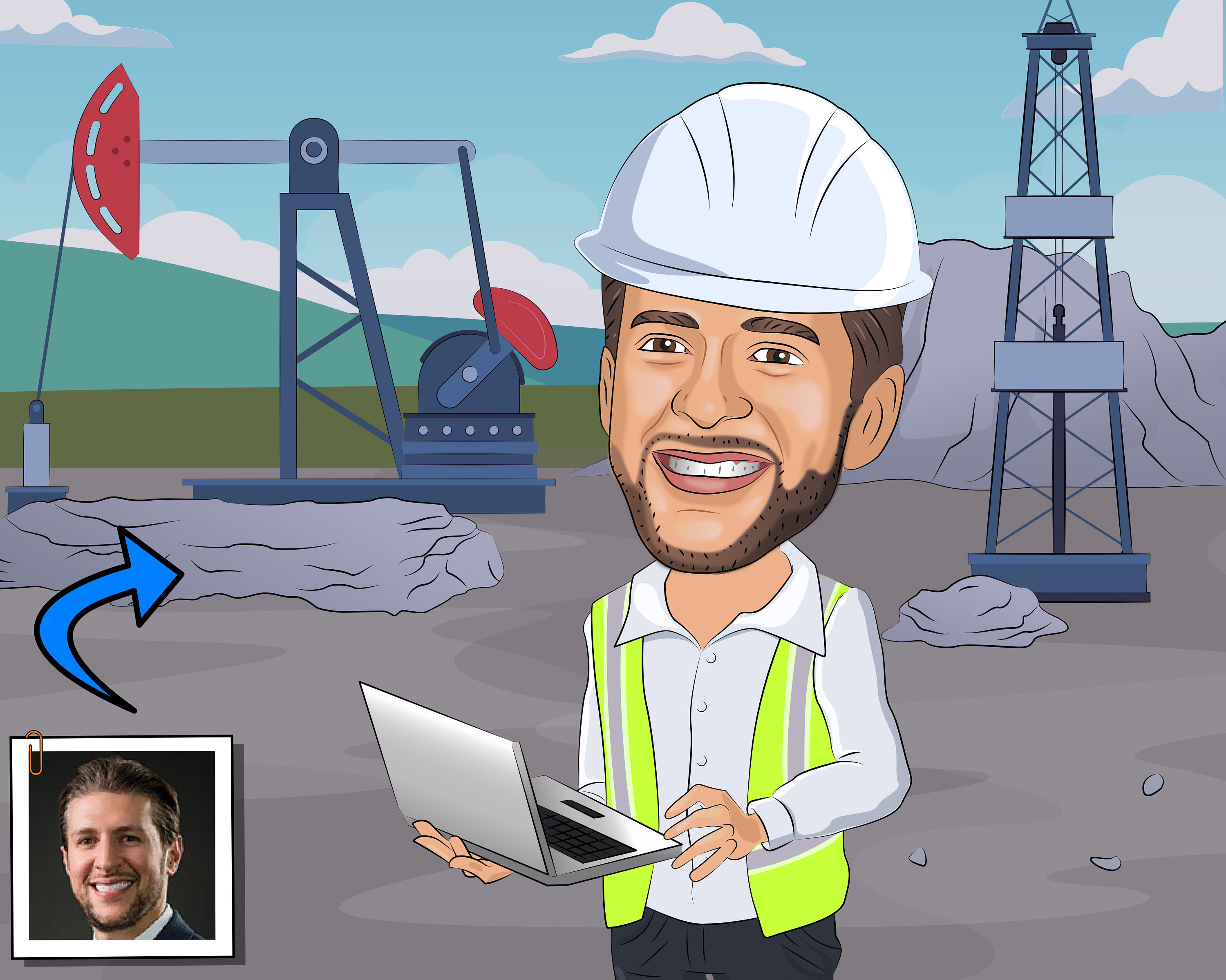 Petroleum Engineer Gift Custom Caricature From Photo - Etsy