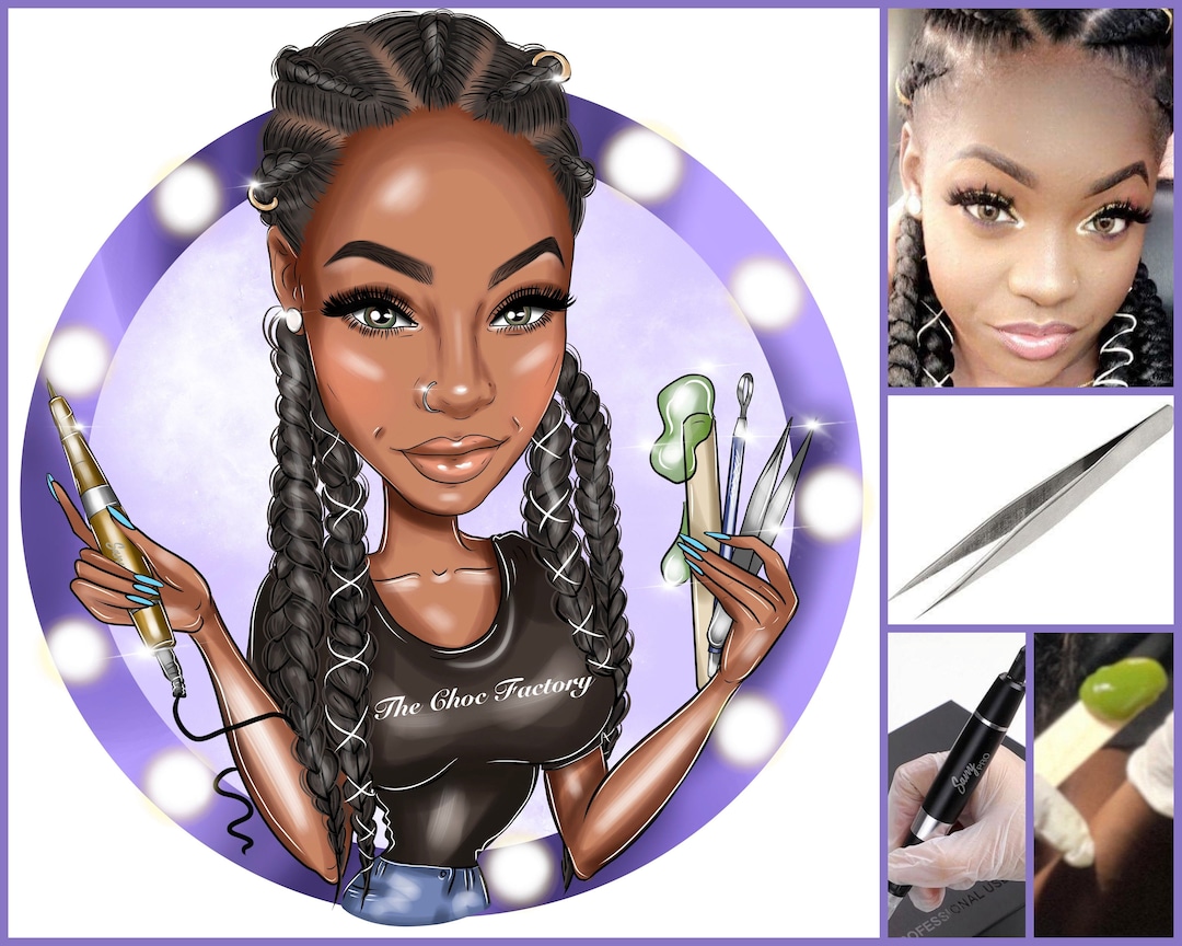 Beauty Salon Logo Design - Custom Cartoon Portrait Logo for Your ...