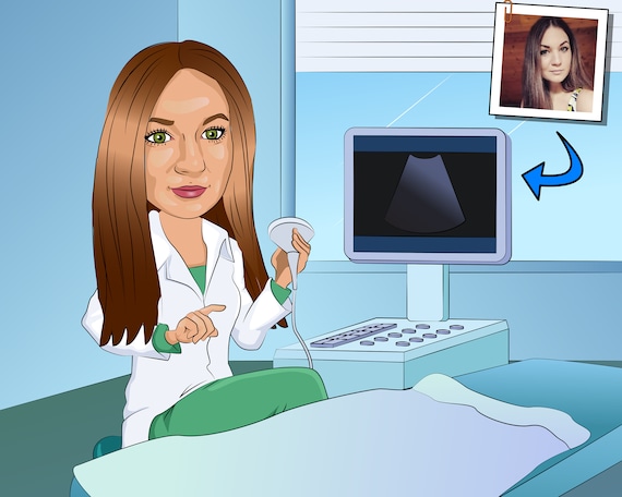 Ultrasound Technician Cartoon