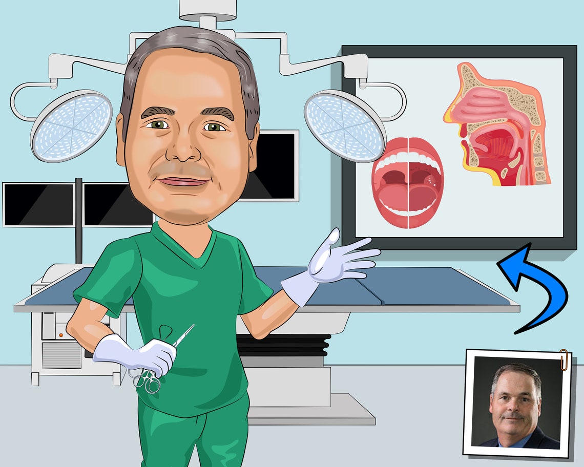 Vascular Surgeon Gift - Custom Caricature From Photo, Vascular Surgery ...