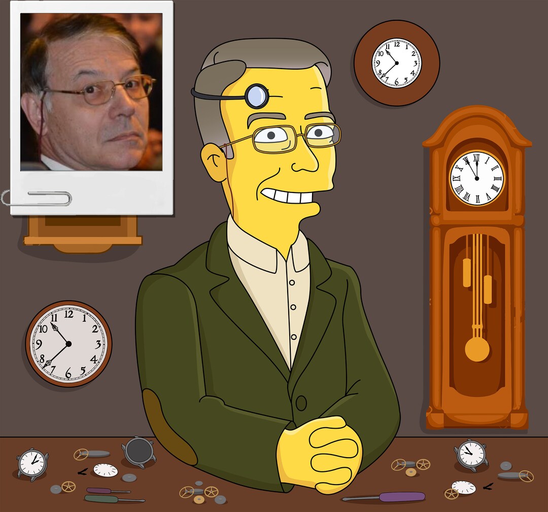 Watchmaker Gift - Custom Portrait From Your Photo as Yellow Character ...