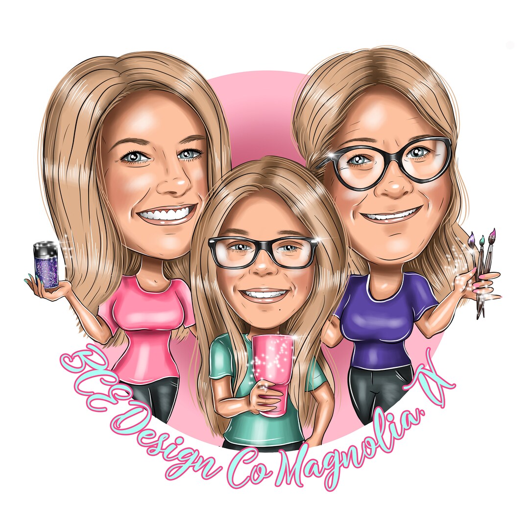Custom Cartoon Logo: Group Portrait for Business (digital) - Etsy