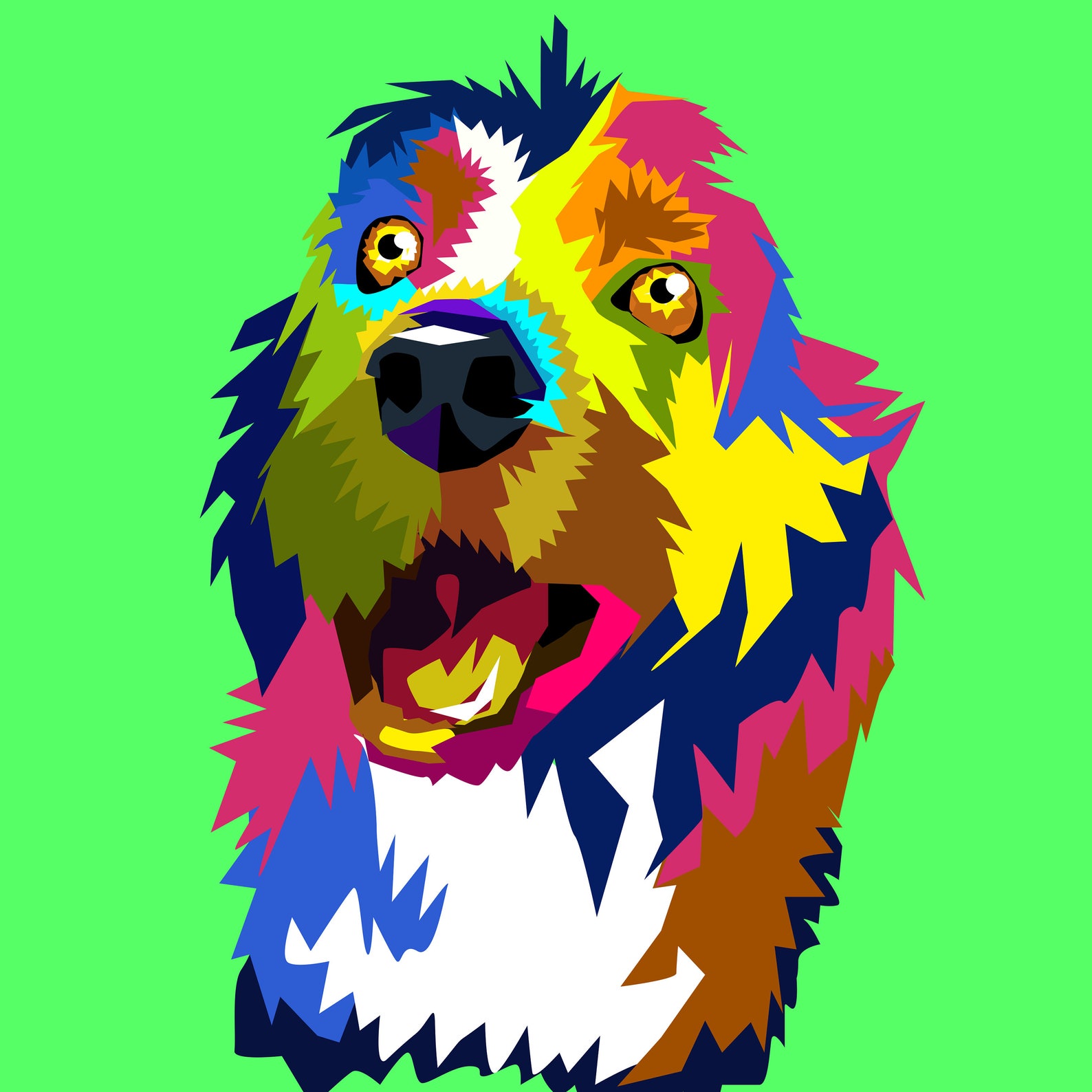 Custom WPAP Pet Portrait / Wedha Pet Portrait / Wpap Style - Etsy