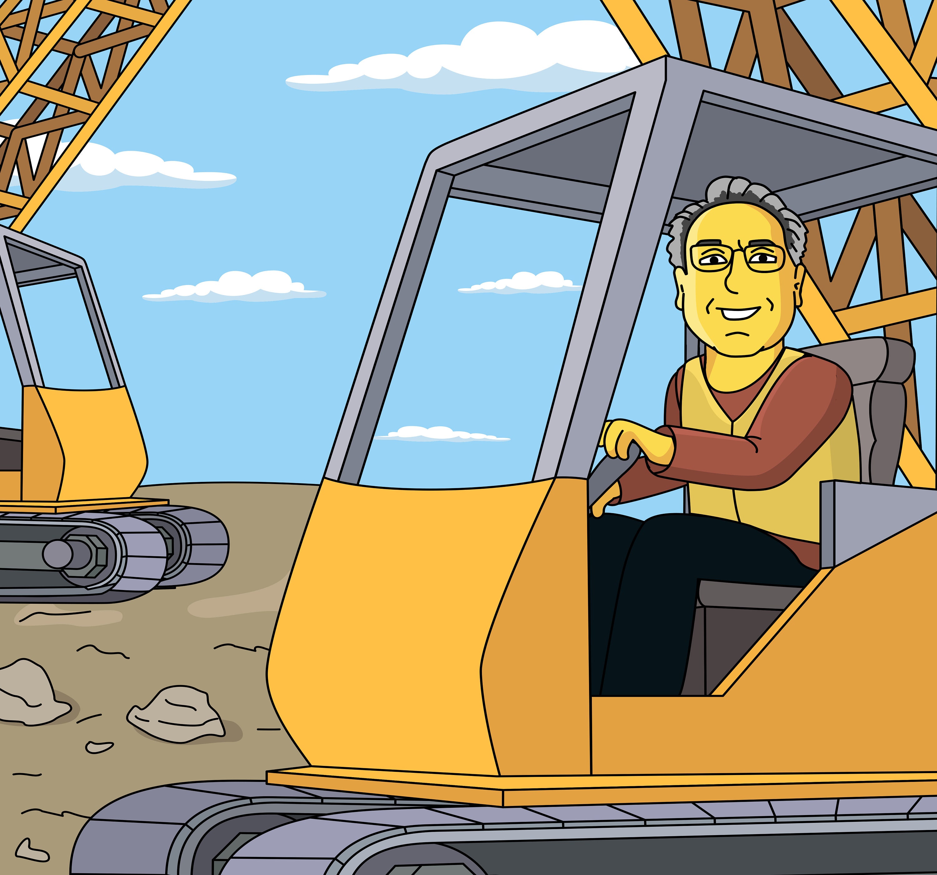 Cartoon Construction Equipment
