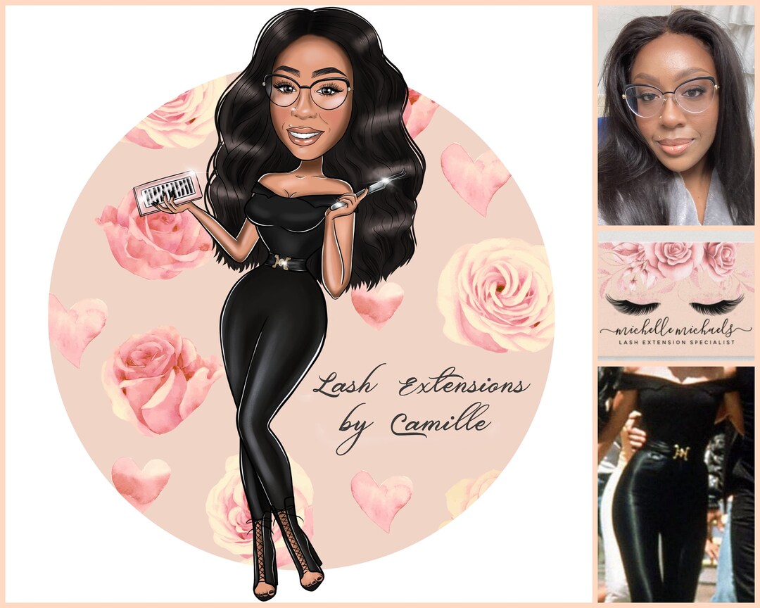 Custom Cartoon Lash Logo Design: Lashmaker Branding (digital File) - Etsy