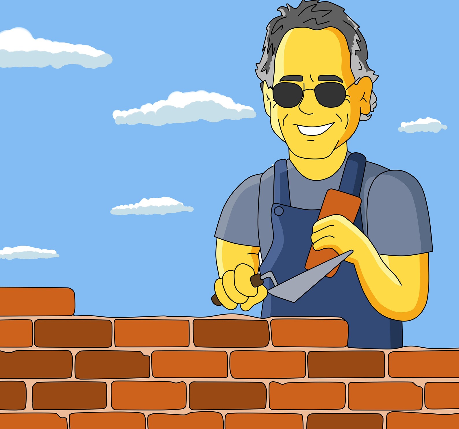 Brick Mason Gift - Custom Portrait From Your Photo as Yellow Character ...