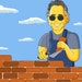 Brick Mason Gift Custom Portrait From Your Photo as Yellow Character ...