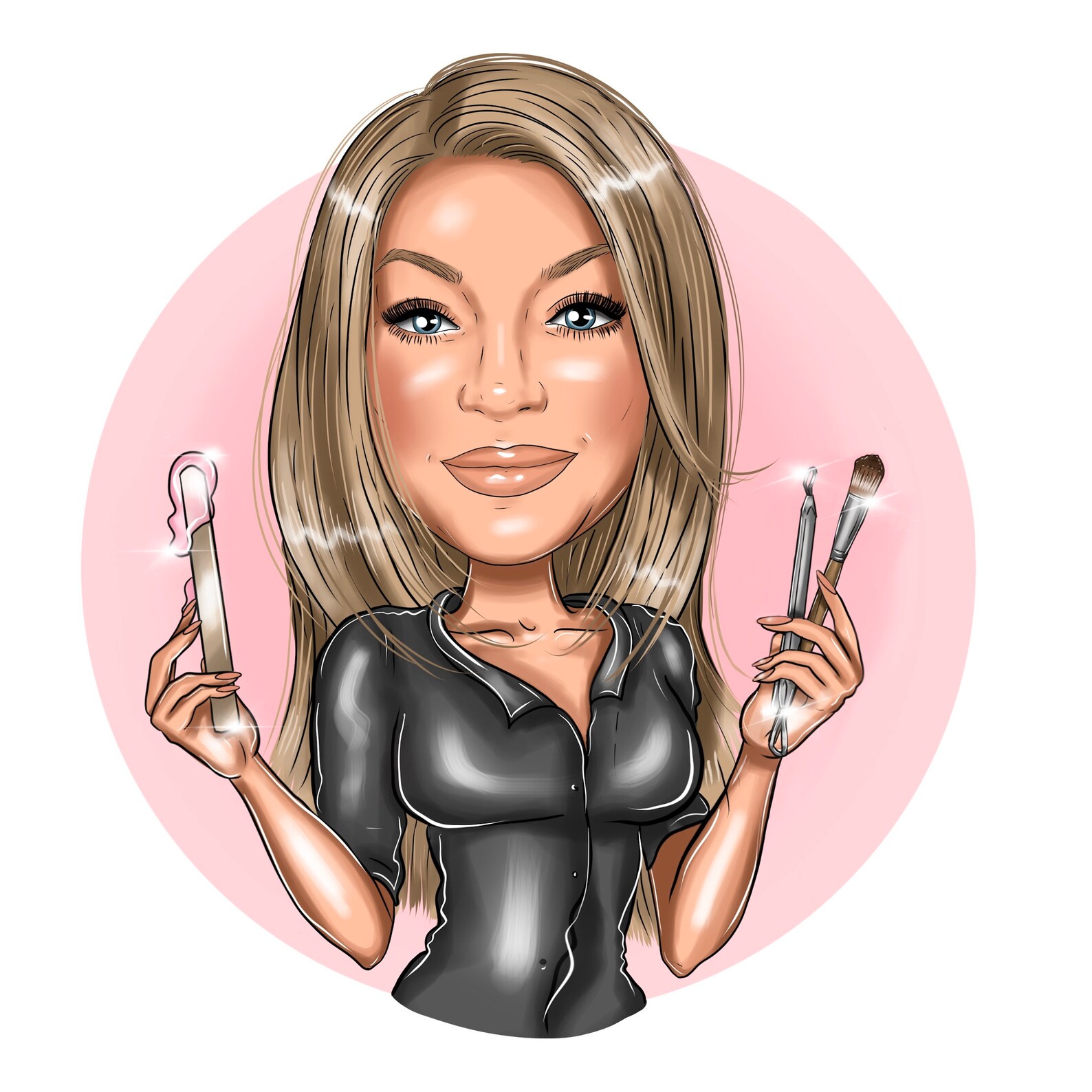 Beauty Salon Logo Design - Custom Cartoon Portrait Logo for Your ...