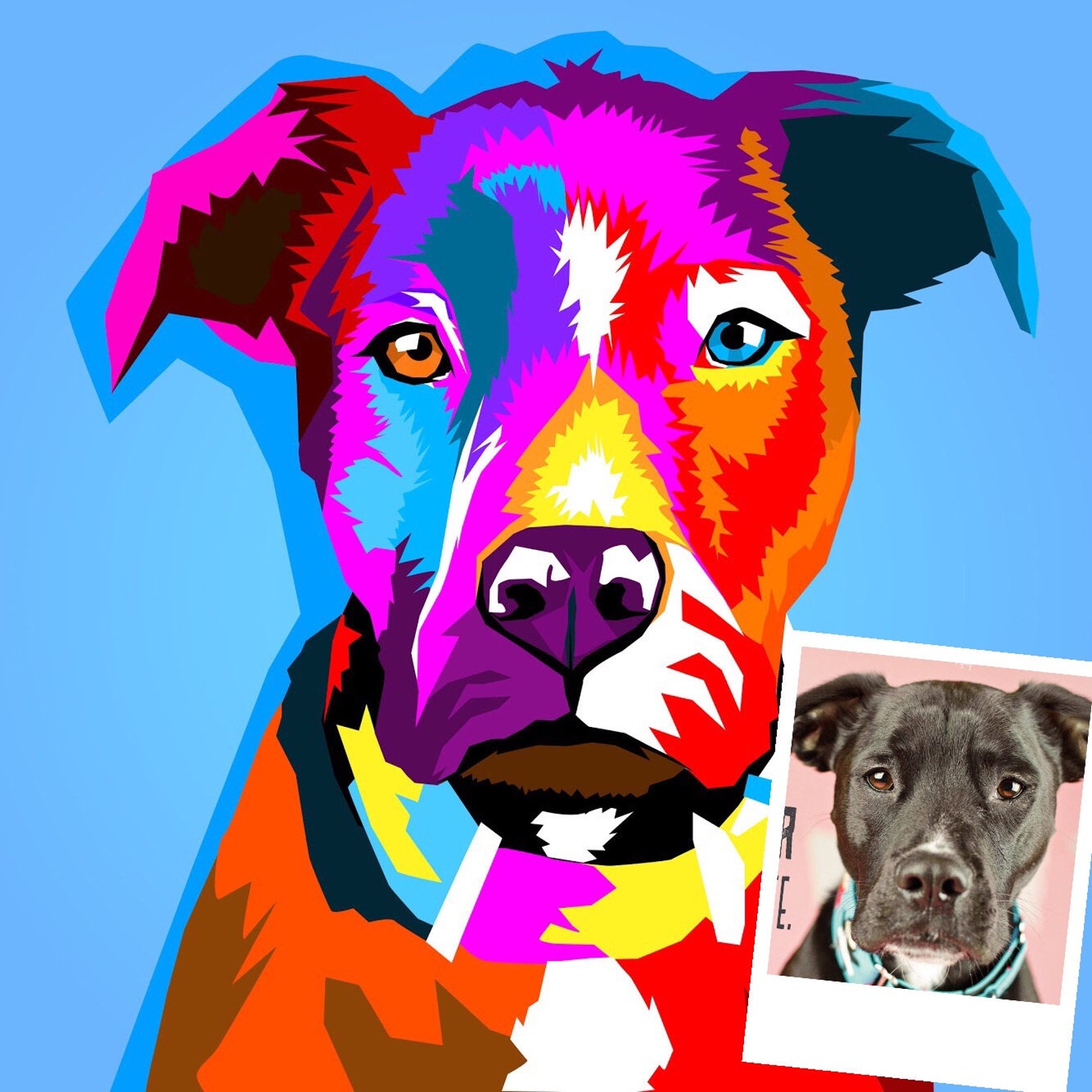 Custom WPAP Pet Portrait / Wedha Pet Portrait / Wpap Style - Etsy