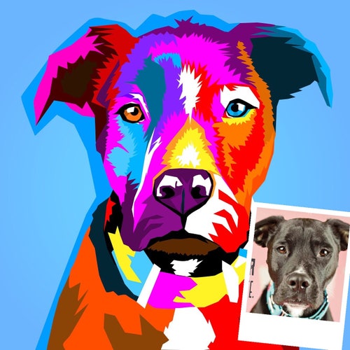 Custom WPAP Pet Portrait / Wedha Pet Portrait / Wpap Style - Etsy