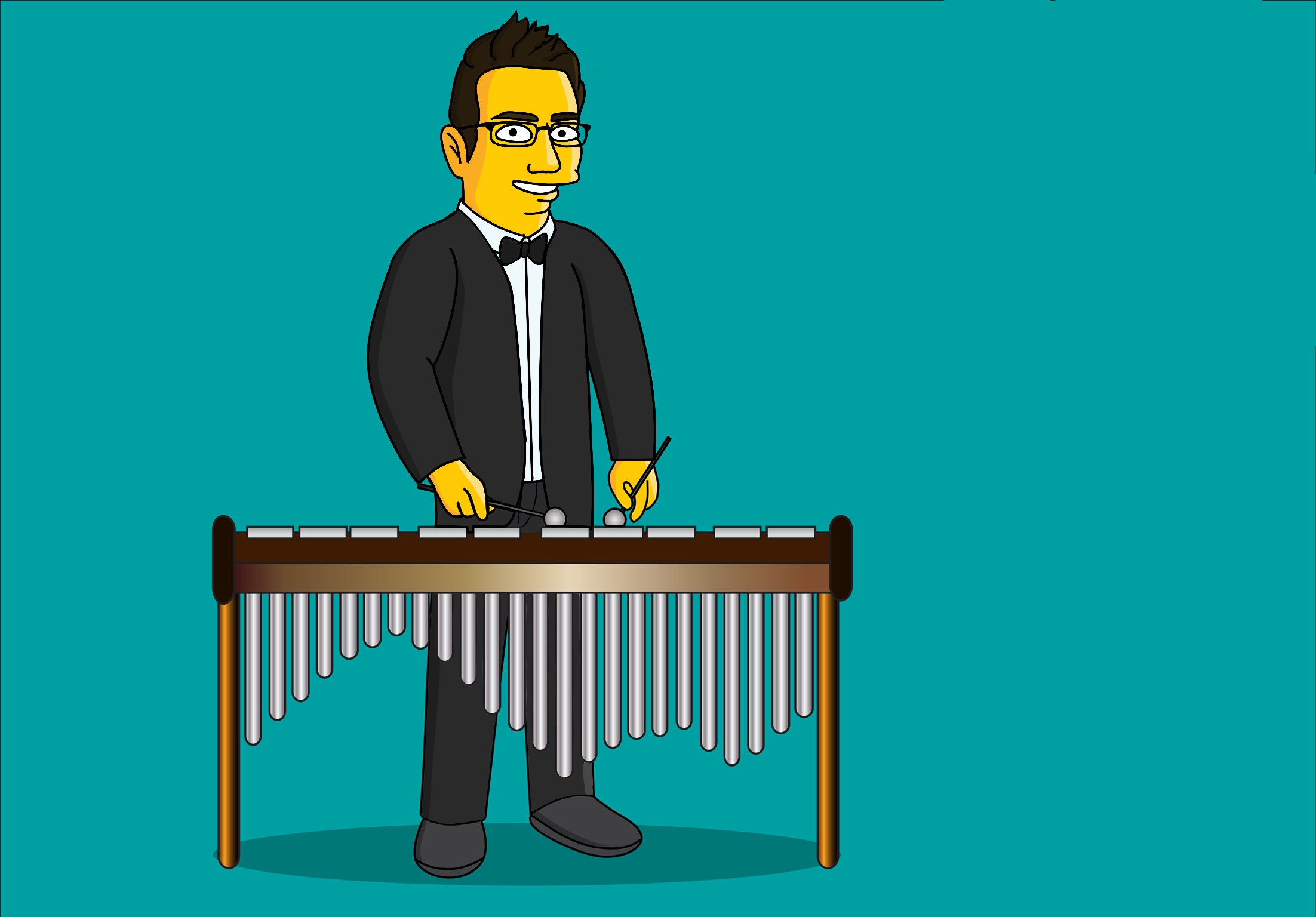 Marimba Player Gift Portrait as Cartoon Character / Marimba - Etsy UK