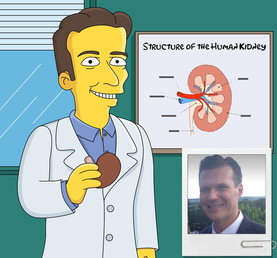 Nephrologist Gift Custom Cartoon Portrait / Nephrology Gift / Kidney ...