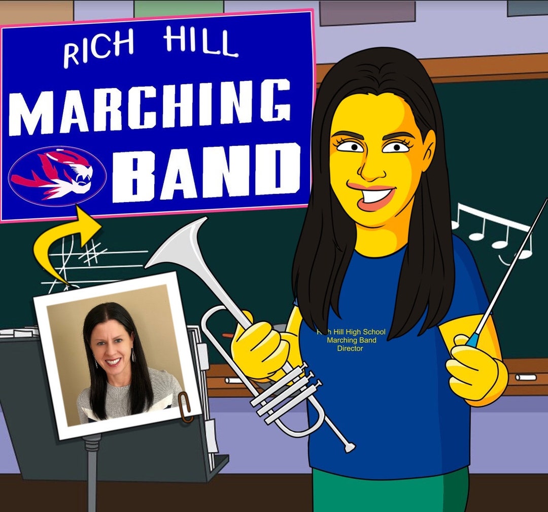 Marching Band Gifts - Custom Portrait as Cartoon Characters, Marching ...