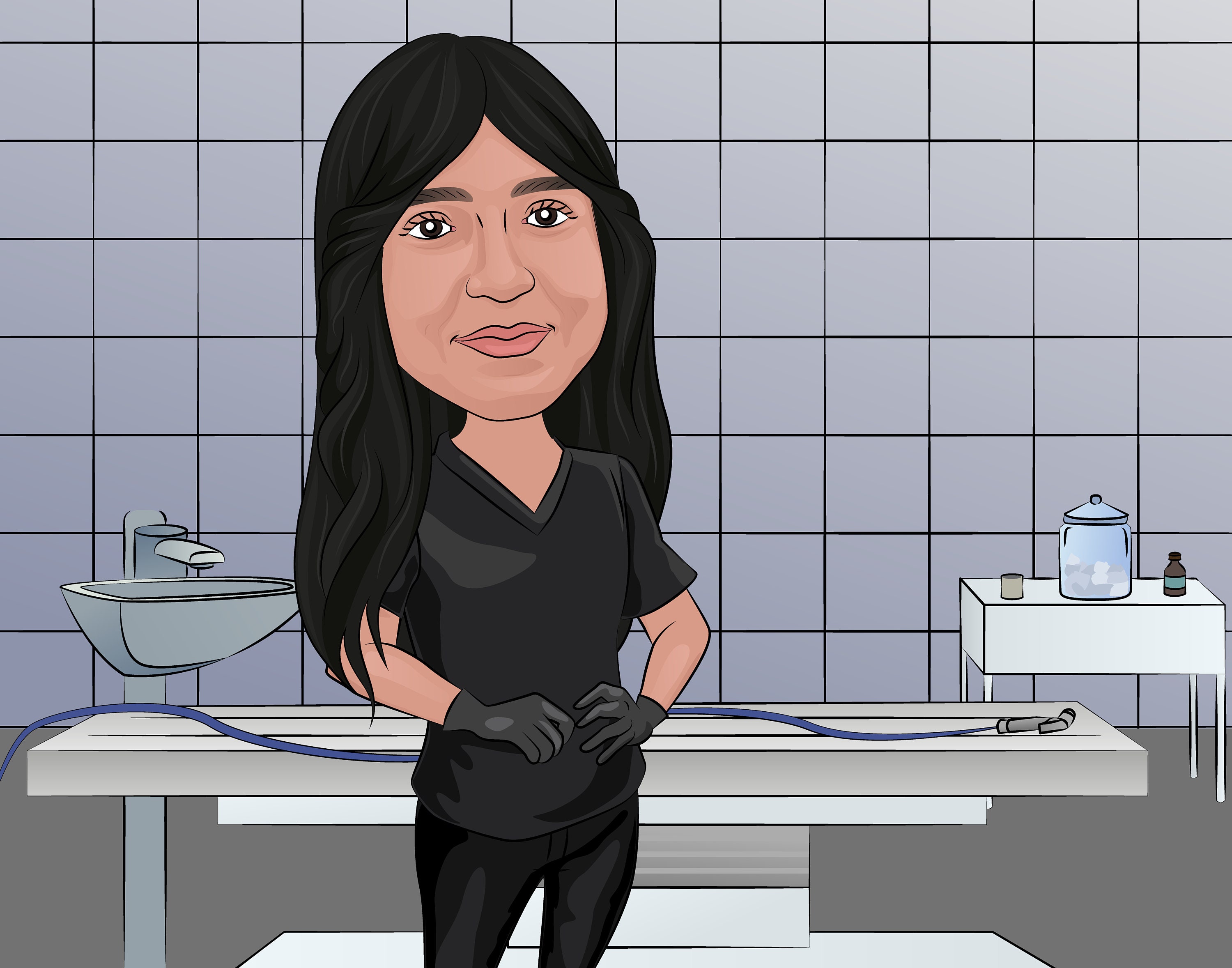 Embalmer Gift Custom Caricature Portrait From Your Photo - Etsy