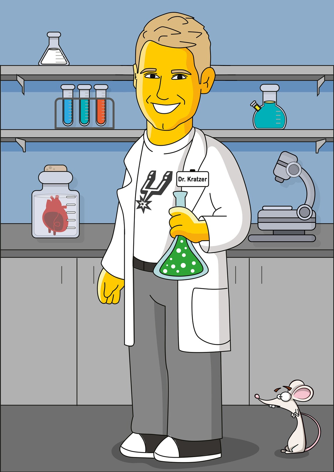 Biochemist Gift Custom Cartoon Portrait / virologist gift / | Etsy