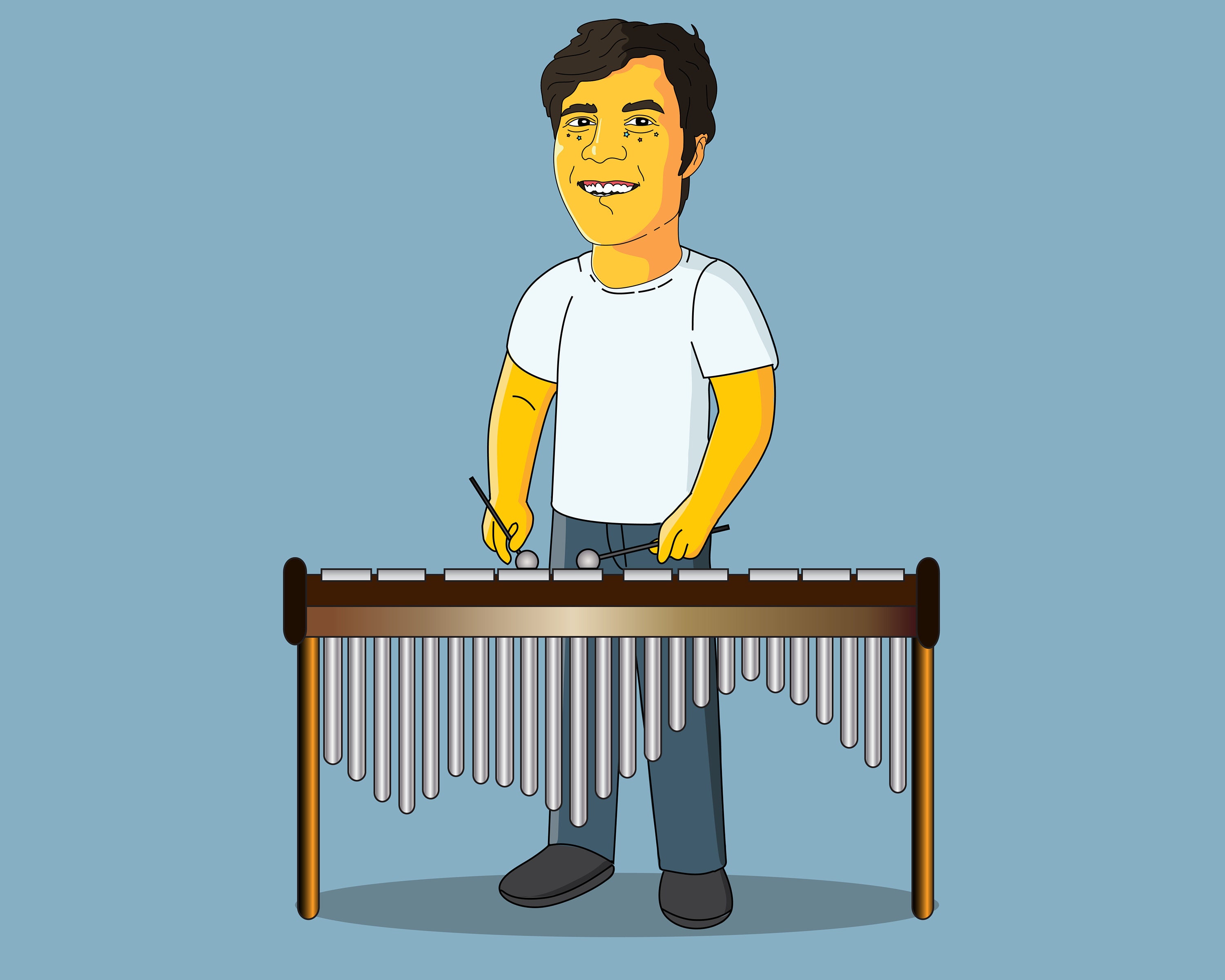 Marimba Player Gift - Portrait as Cartoon Character - Etsy