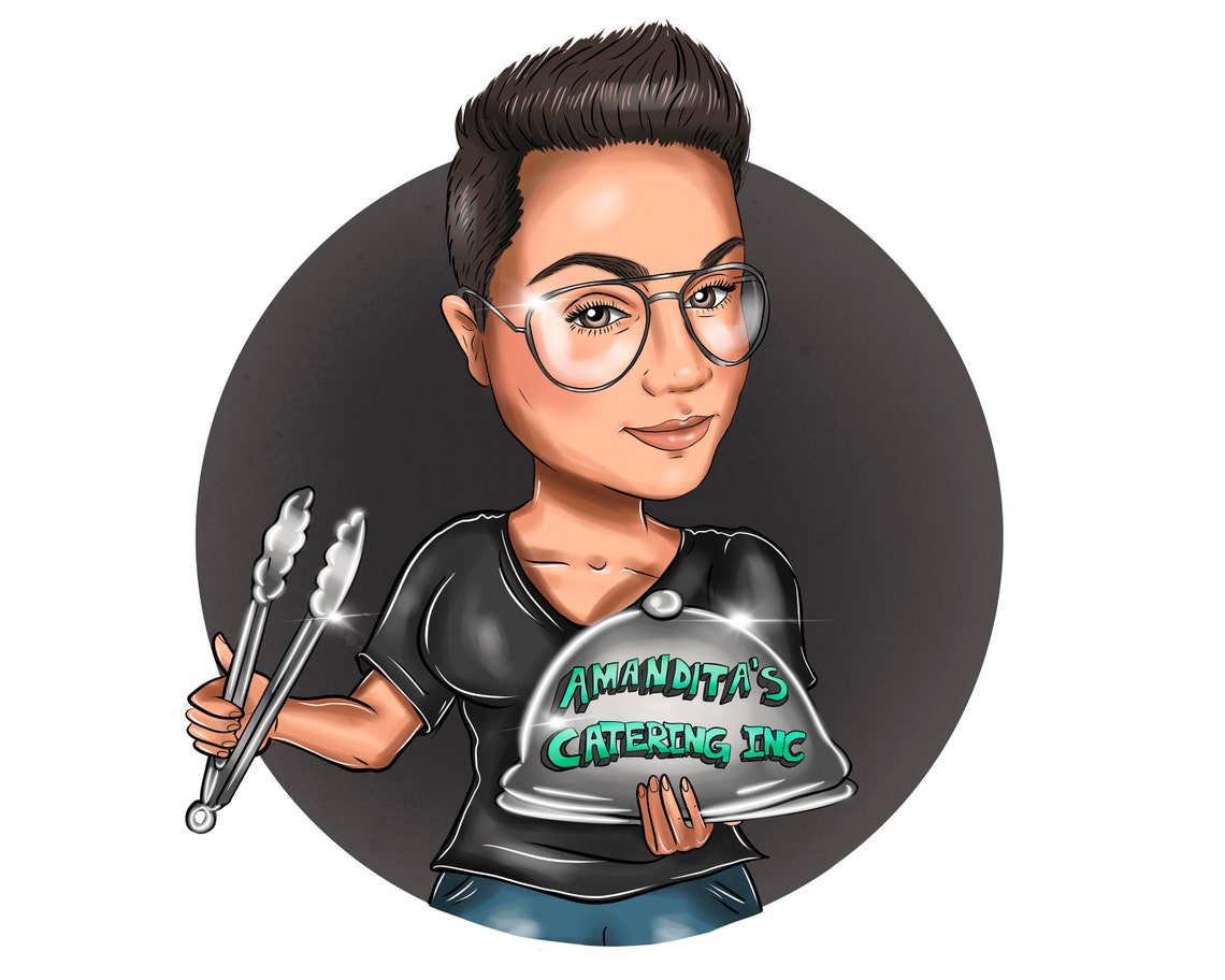 Lunch Lady Logo Custom Portrait for Your Business Logo / - Etsy