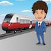 Train Operator Gift Custom Caricature From Photo Train - Etsy