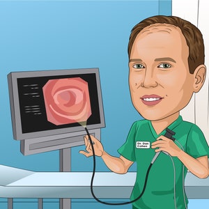 Endoscopy Tech Gift - Custom Caricature From Photo, Endo Tech - Etsy