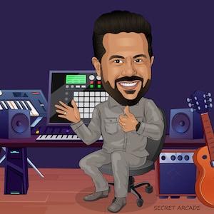 Songwriter Gift - Custom Caricature From Photo, Song Writing, Song ...