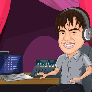 Stage Manager Gift - Custom Caricature From Photo, Stage Crew - Etsy