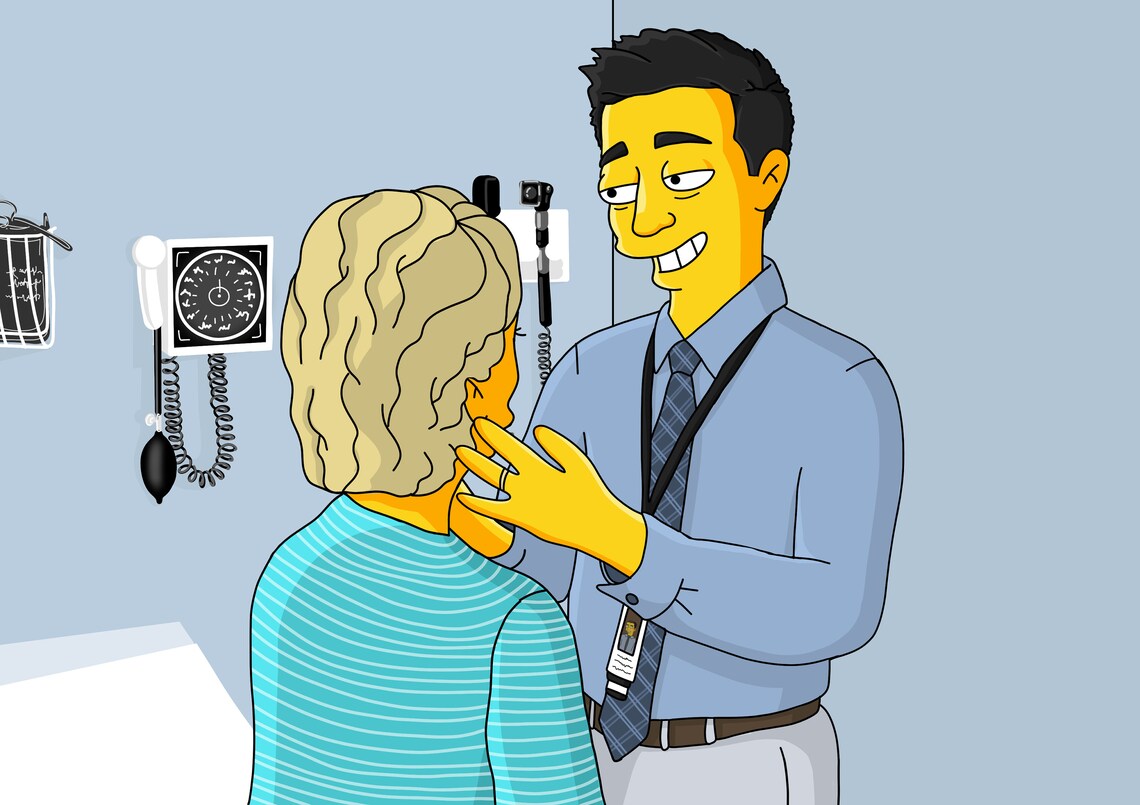 Endocrinologist Gift - Custom Cartoon Portrait / Endocrinology Gift - Etsy