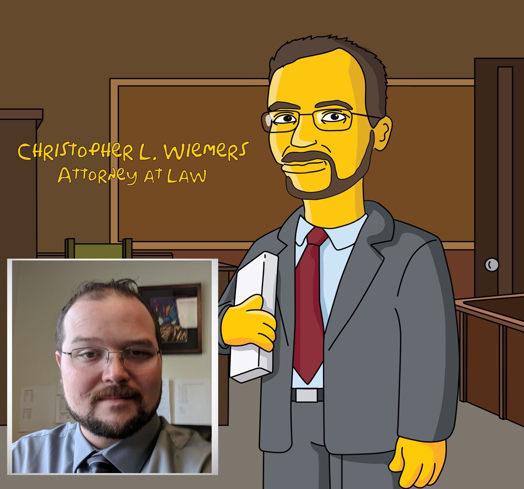 Attorney Gift - Custom Portrait as Yellow Cartoon Character / Gift for ...