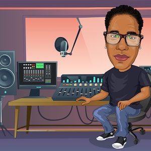 Music Producer Gift - Custom Caricature From Photo, Music Production ...