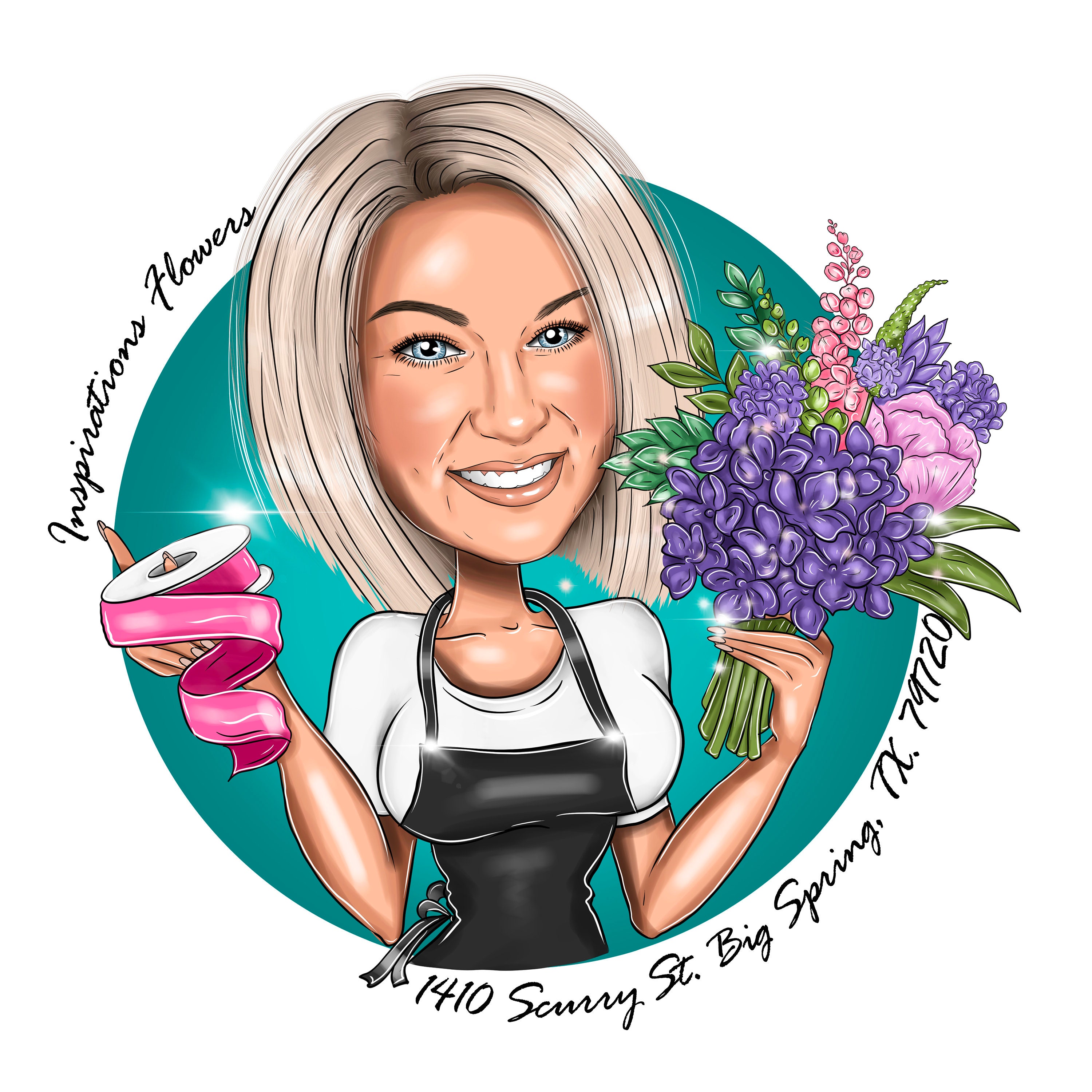 Gardener Logo Custom Cartoon Portrait for Your Business Logo | Etsy