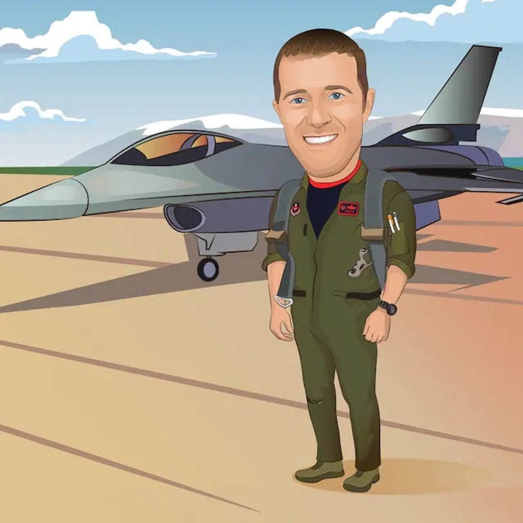 Female Fighter Pilot Cartoon