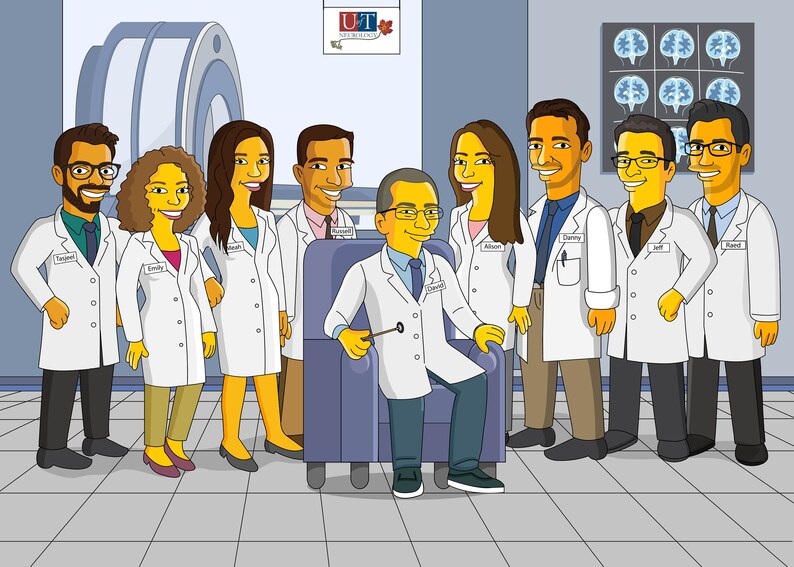 Doctor Retirement Gift Custom Cartoon Portrait / Physician - Etsy