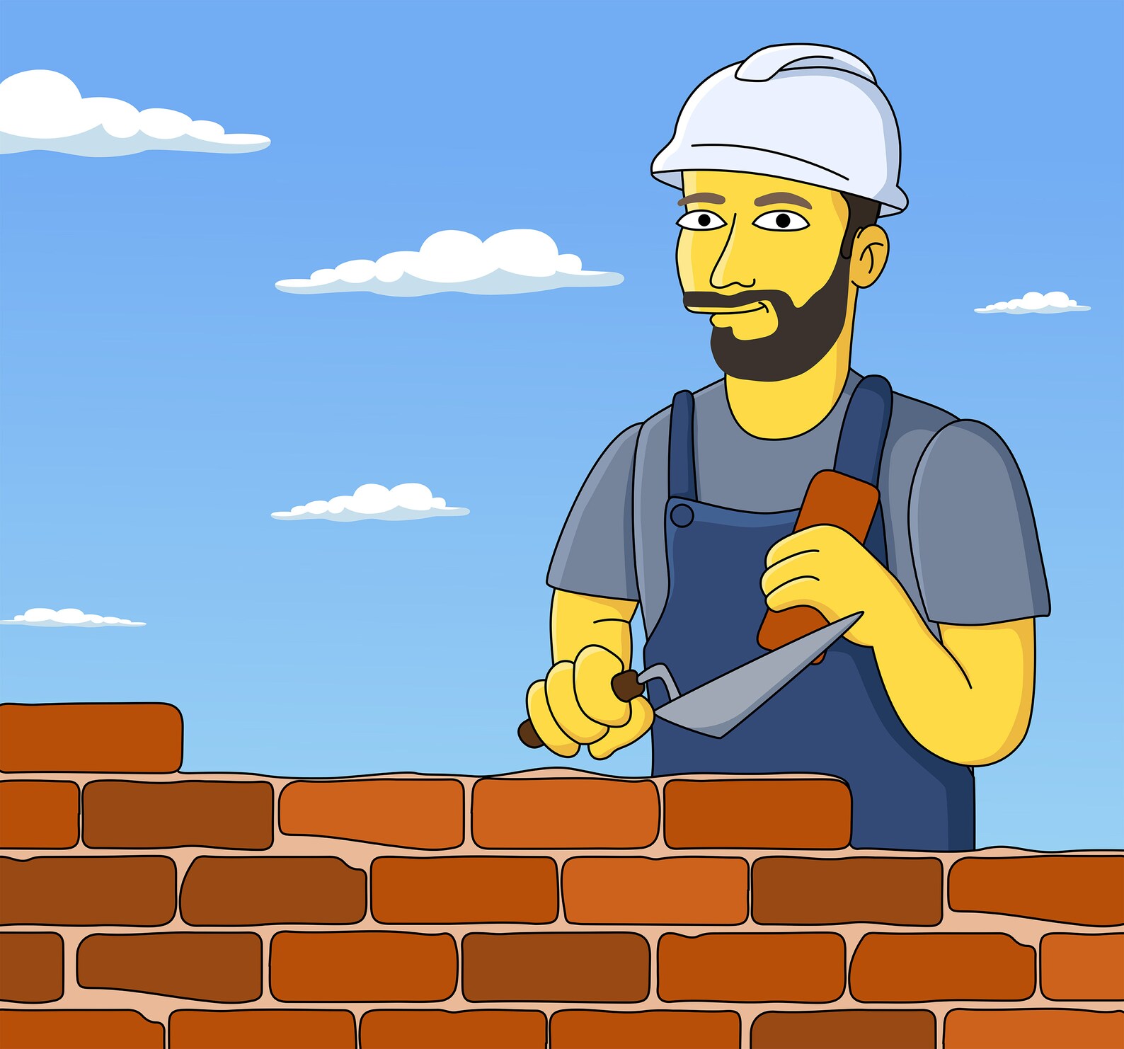 Brick Mason Gift - Custom Portrait From Your Photo as Yellow Character ...